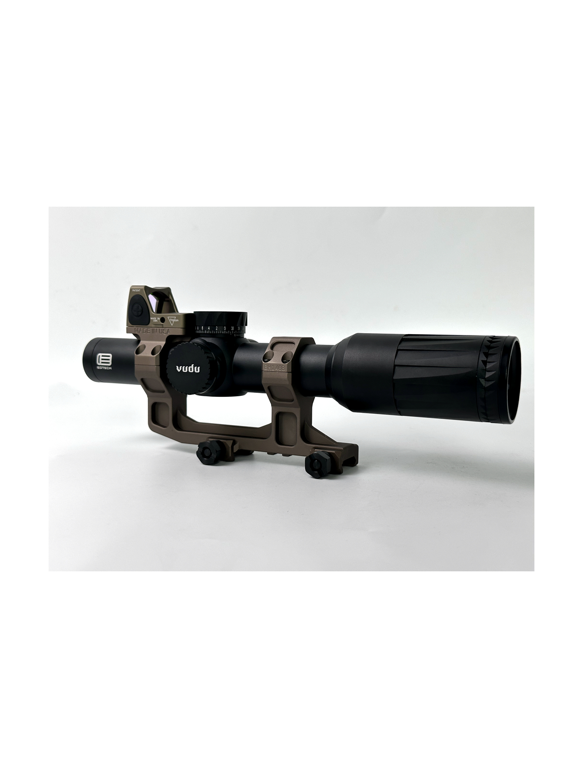 VUDU 1-6X24mm FFP LPVO & FDE GE Mount 1.93'' /RMR combo Color Black