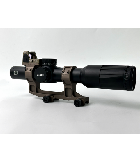 VUDU 1-6X24mm FFP LPVO & FDE GE Mount 1.93'' /RMR combo Color Black