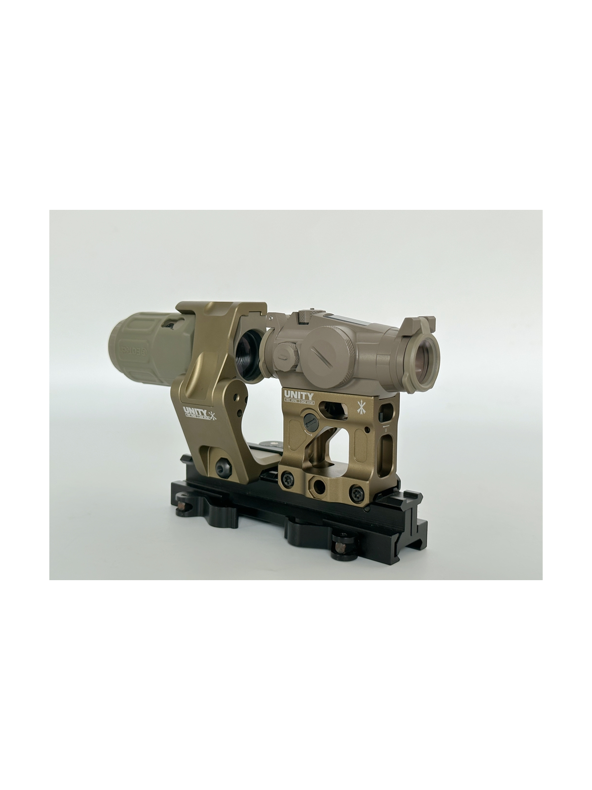 ROMEO 4T solar powered&G33 3X magnifier QD mount combo Color Black