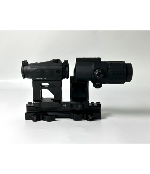 ROMEO 4T solar powered&G33 3X magnifier QD mount combo Color Black