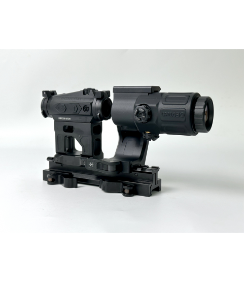 ROMEO 4T solar powered&G33 3X magnifier QD mount combo Color Black