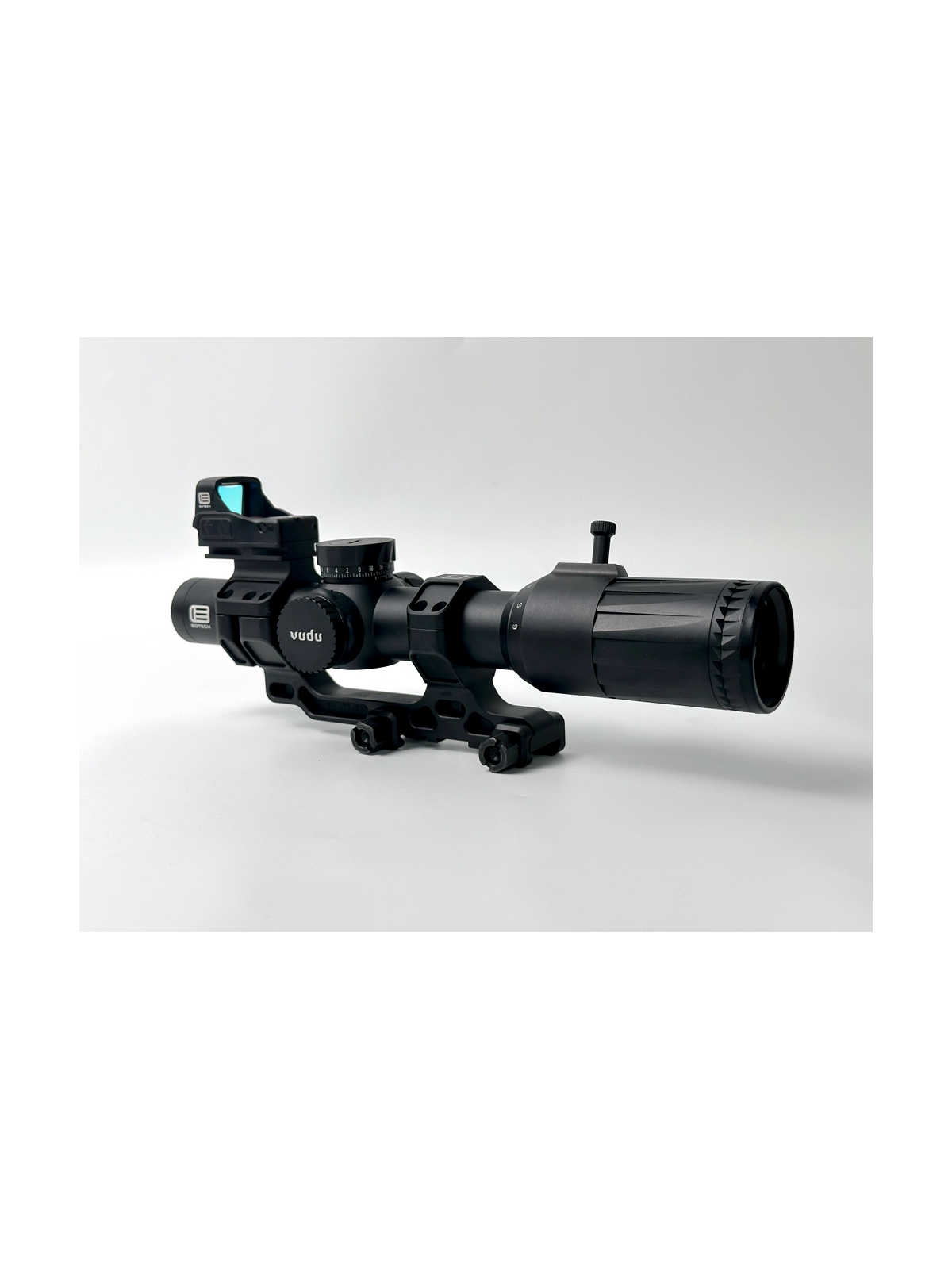VUDU 1-6X24mm FFP Scope LPVO&Top EFLX Red Dot Combo 1.7'' BK Type B