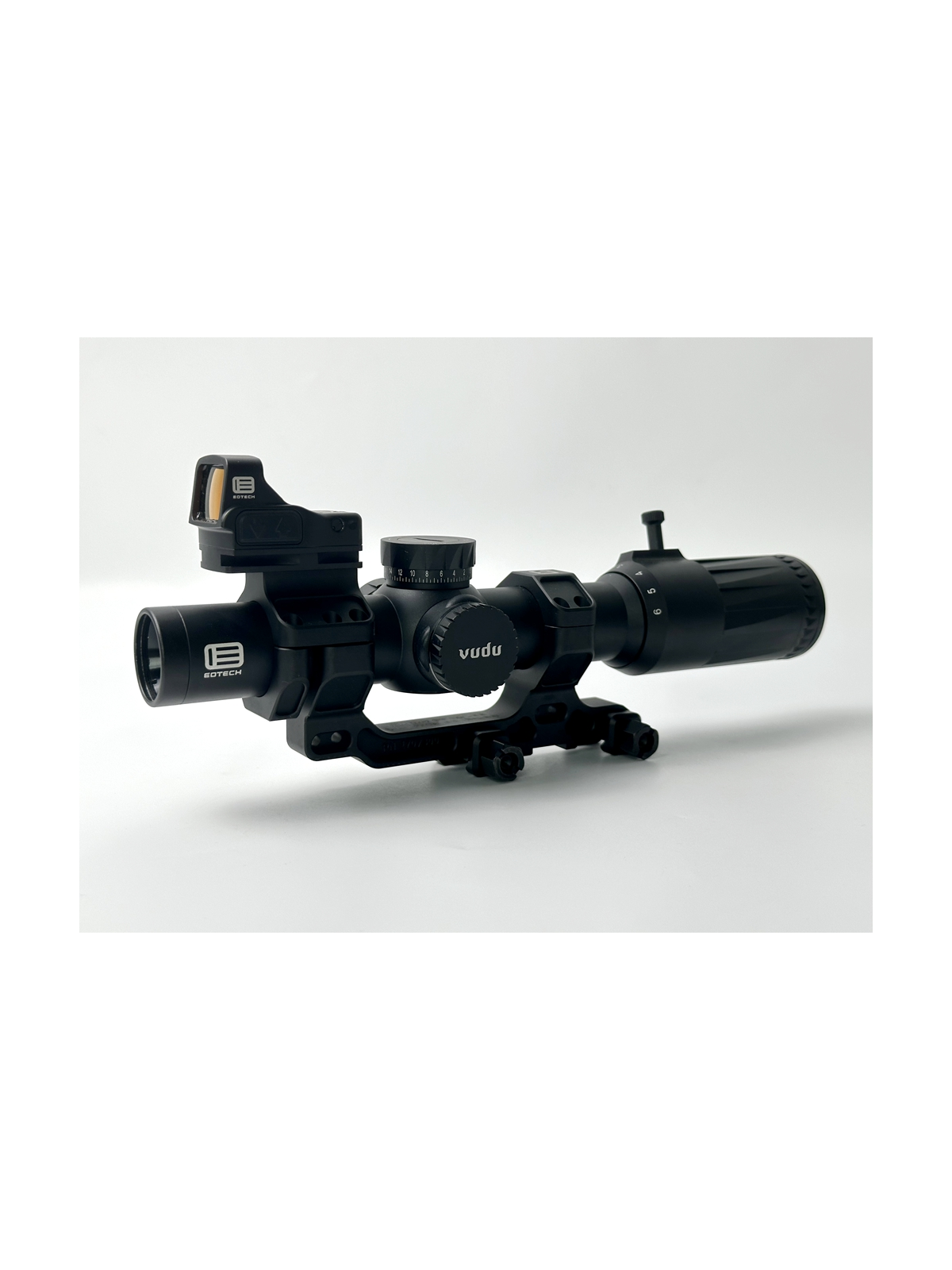 VUDU 1-6X24mm FFP Scope LPVO&Top EFLX Red Dot Combo 1.7'' BK Type B