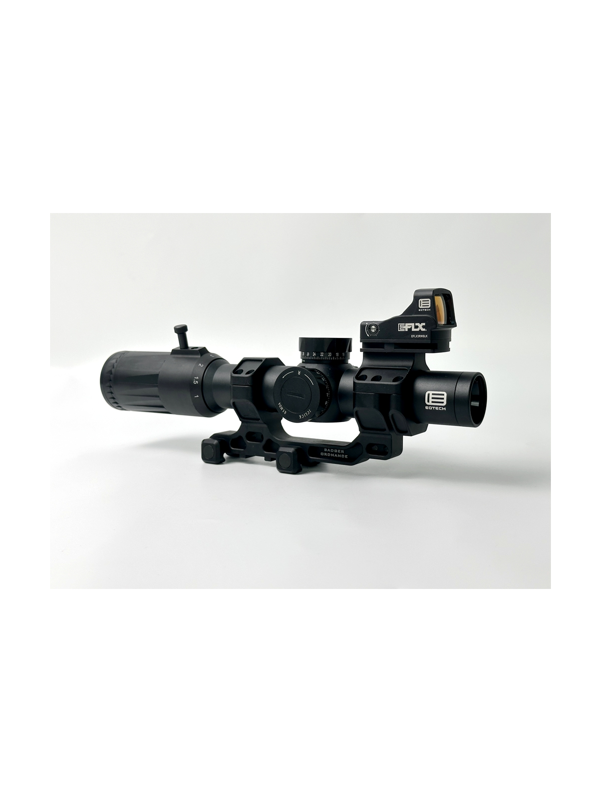 VUDU 1-6X24mm FFP Scope LPVO&Top EFLX Red Dot Combo 1.7'' BK Type B