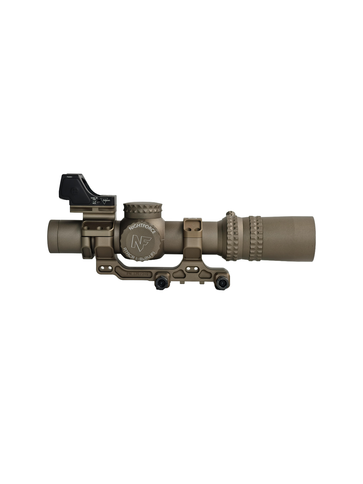 EvolutionGear 2024Ver. ATACR 1-8X24mm FFP scope with RMR HD 1.7'' FDE