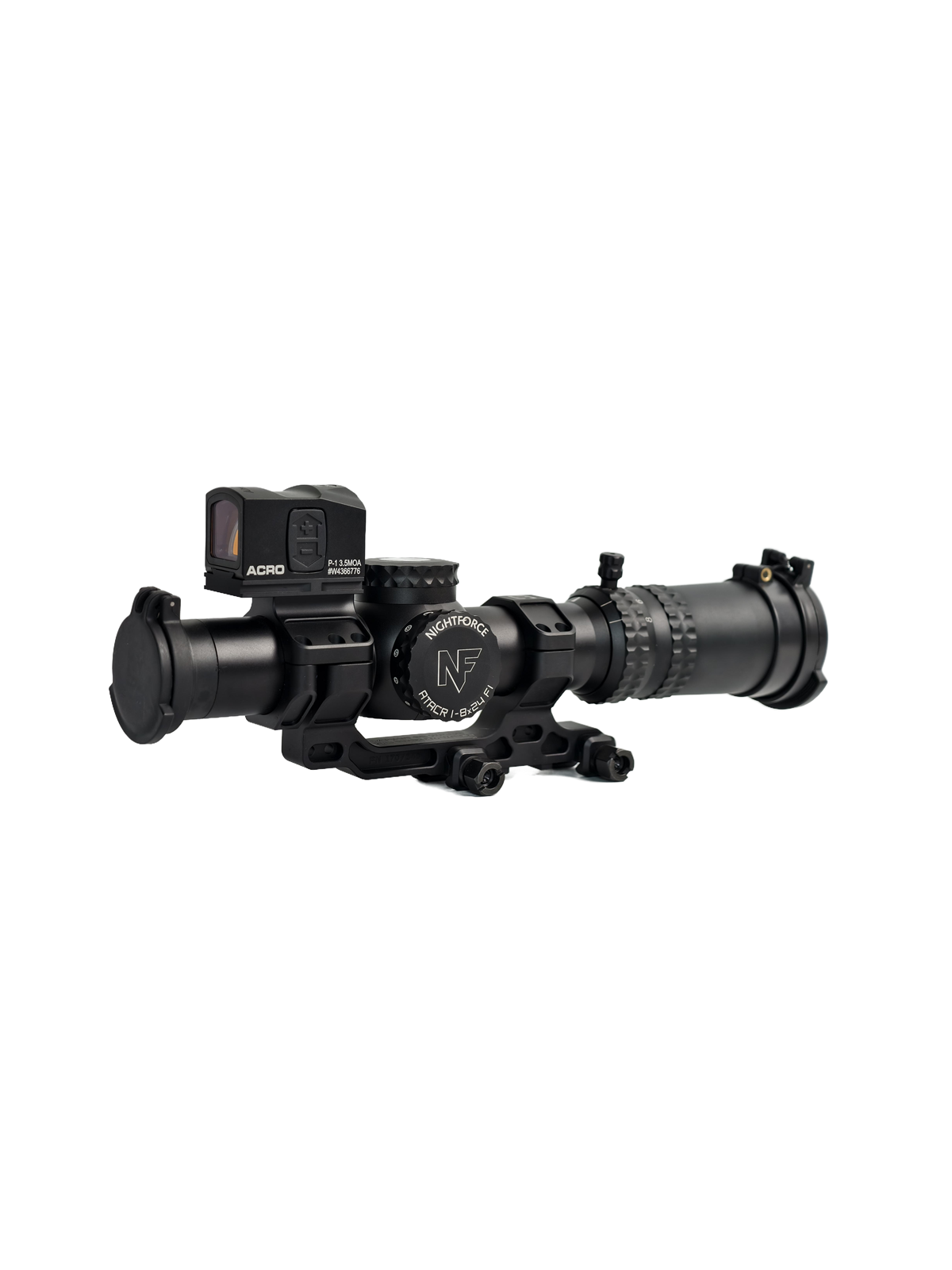 ATACR 1-8X24mm FFP scope w 1.54'' C1 mount&ACRO P1 combo Color Black