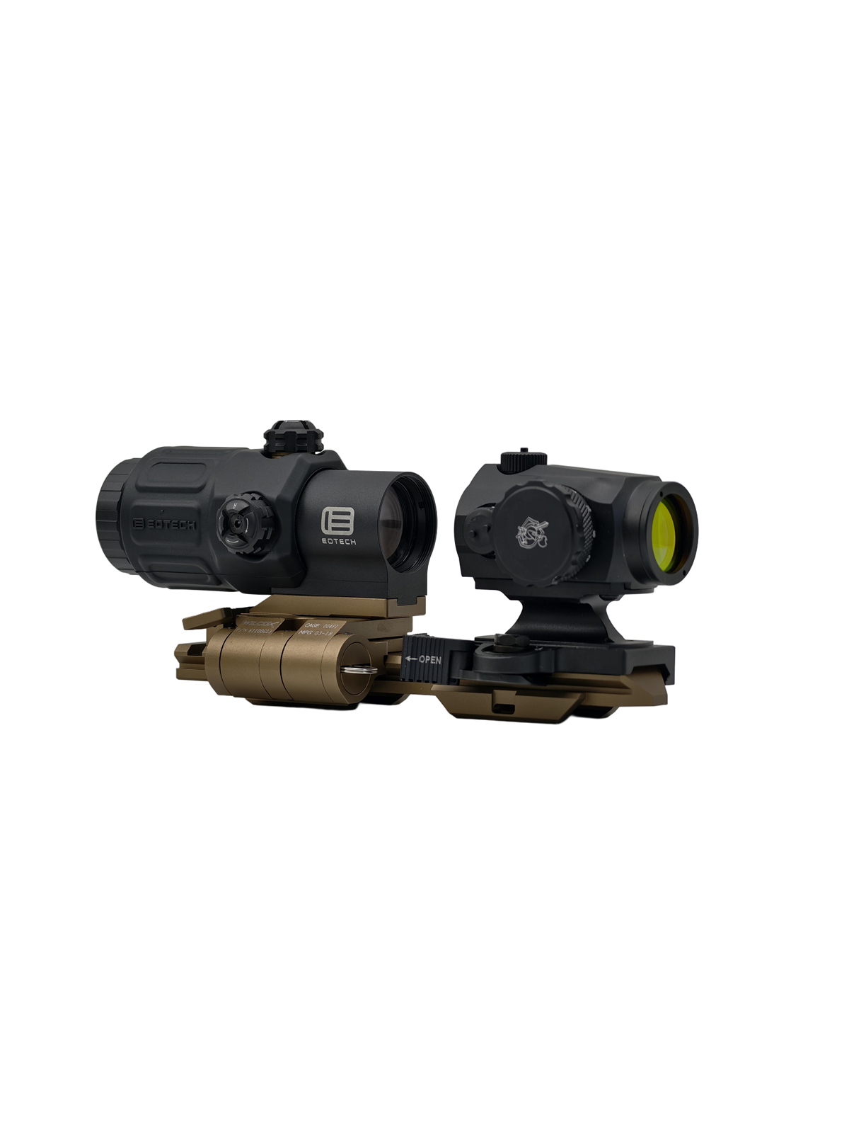 EvolutionGear T1 & G33 magnifier Side Flip Mount Combo KAC style Color ...