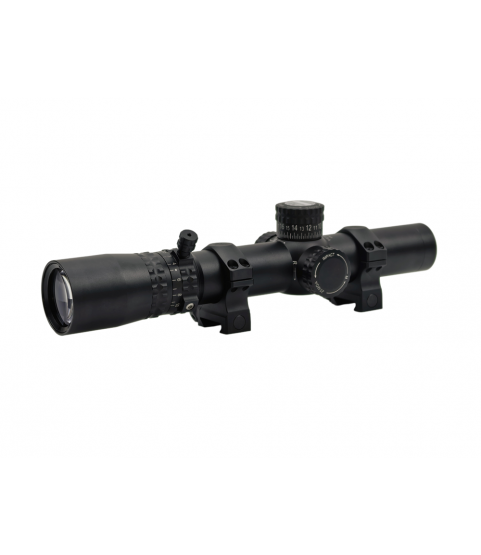 EvolutionGear NXS 2.5-10X24mm SFP scope MIL SPEC Ver. w Ultralite Ring ...