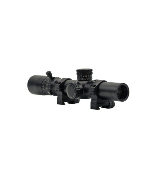 EvolutionGear NXS 2.5-10X24mm SFP scope MIL SPEC Ver. w Ultralite Ring ...