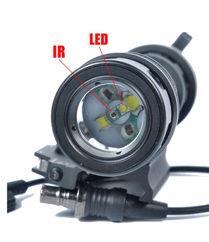 M952V IR Tactical Light White LED Weapon Light Infrared IR Output Dual ...