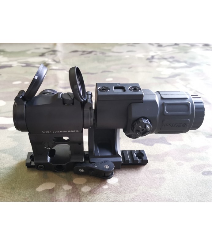 T2 & G33 QD Mount Combo Airsoft Modern Version Mil Spec Marking Color Black